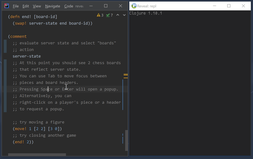 Reveal: Read Eval Visualize Loop for Clojure