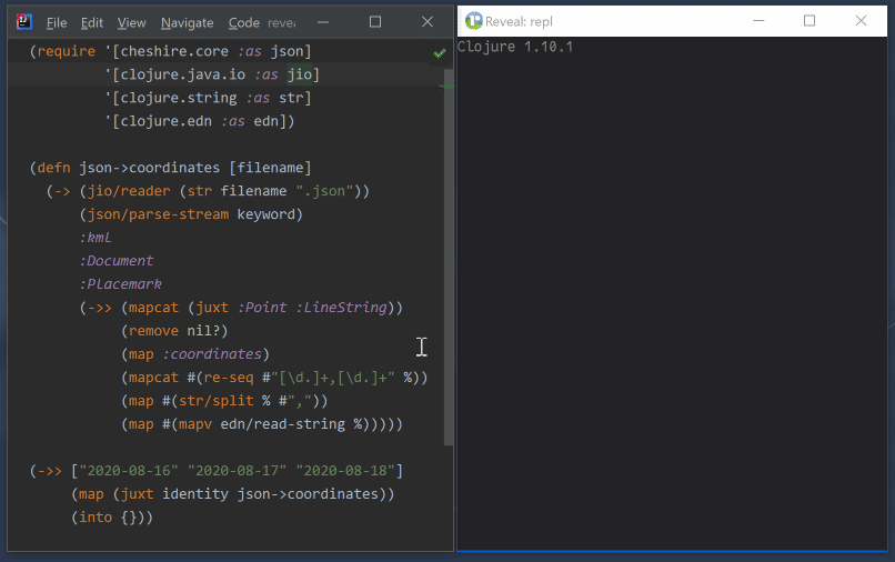 Reveal: Read Eval Visualize Loop for Clojure